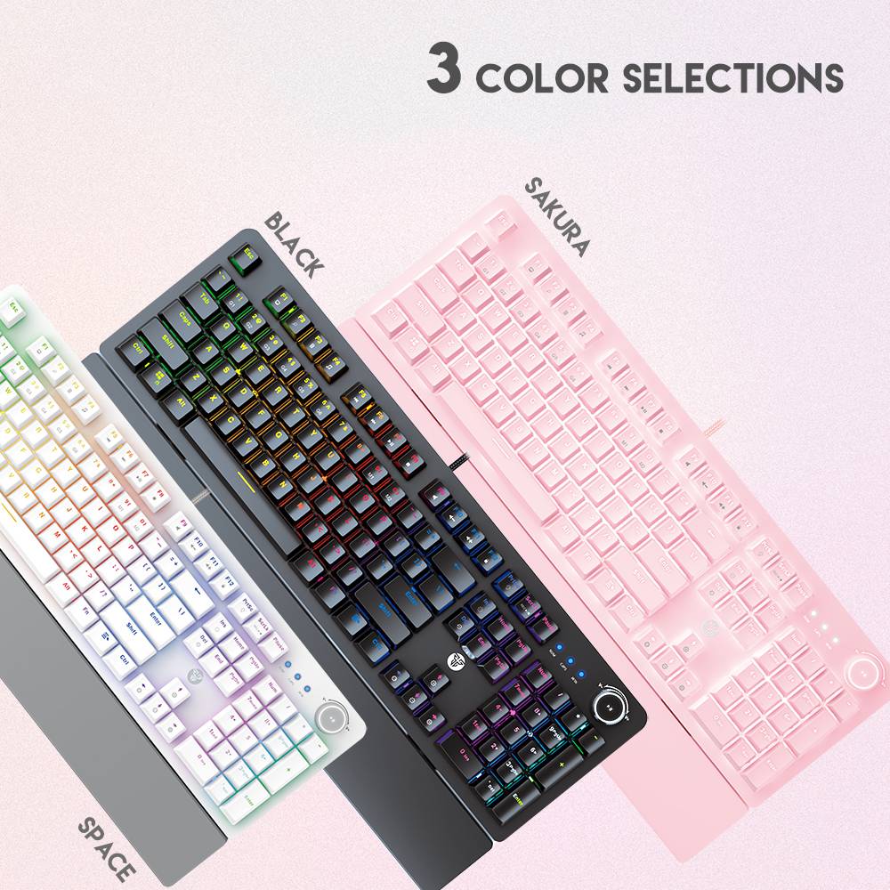 FANTECH (MK853) SAKURA EDITION WIRED MECHANICAL KEYBOARD RED/BLUE SWITCH