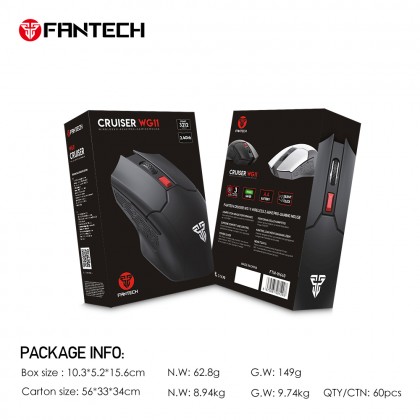 FANTECH (WG11)-FANTECH 2.4 G WIRELESS MOUSE 2400 DPI