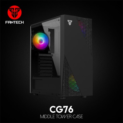 FANTECH CG76 MIDDLE TOWER CASE / PC CASE / PC CASING SARAKU WHITE BLACK