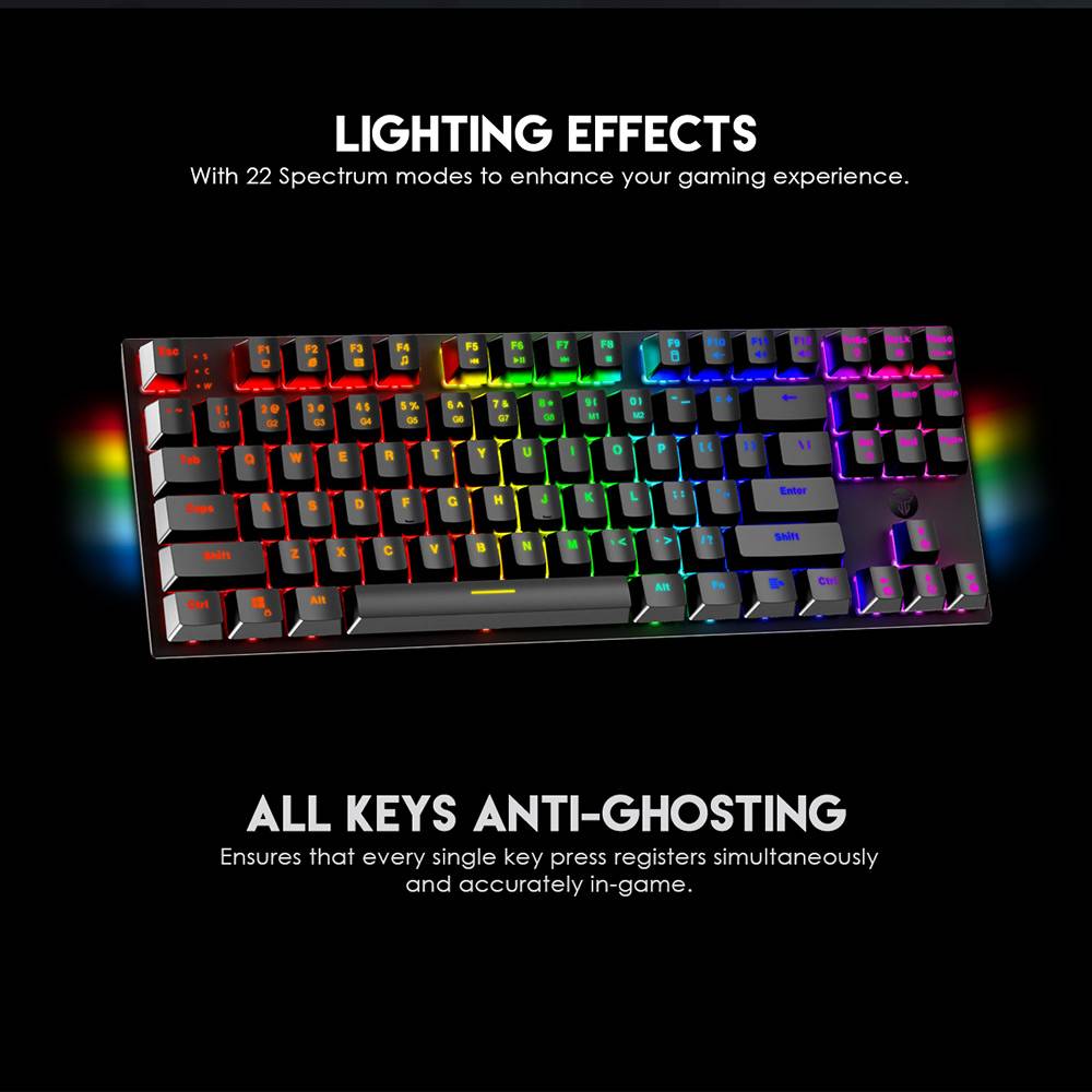 FANTECH MAXFIT87 MK856 GAMING RGB MECHANICAL KEYBOARD ANTI-GHOSTING ...