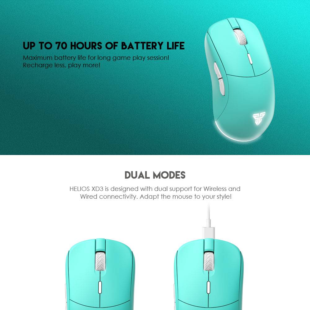 FANTECH HELIOS XD3 WIRELESS MOUSE - MINT EDITION