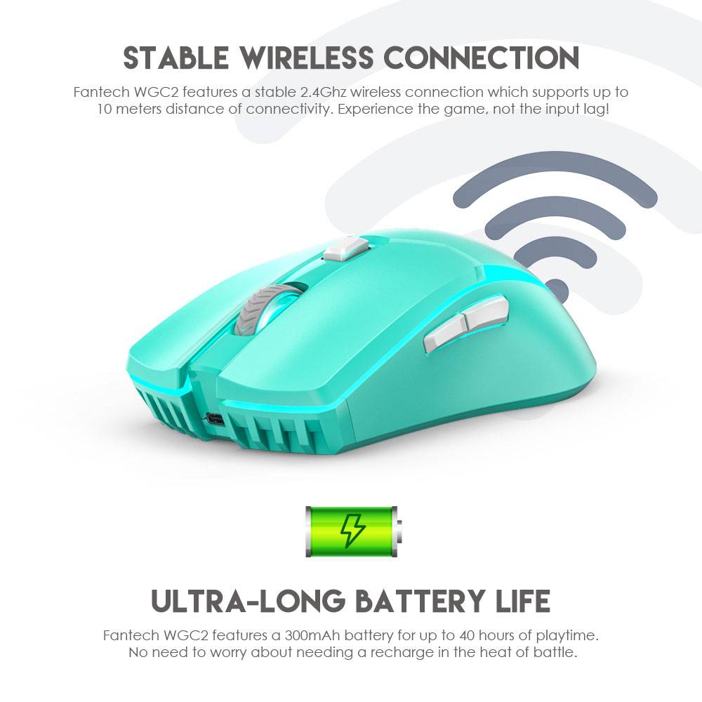 Fantech WGC2 Venom II Rechargeable Wireless Gaming Mouse Mice With ...