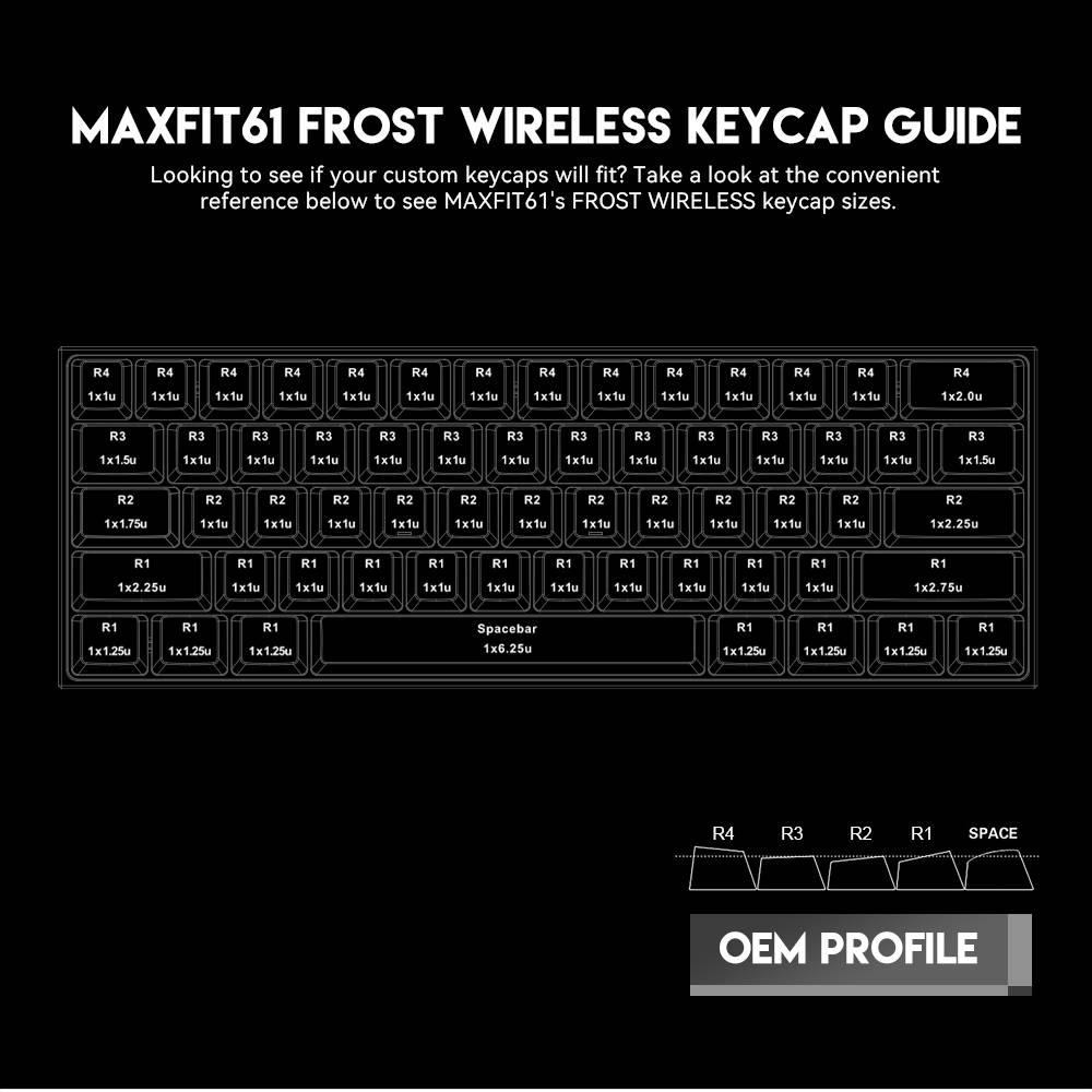 FANTECH MAXFIT61 Frost Bluetooth Wireless Mechanical Keyboard 61 Keys ...