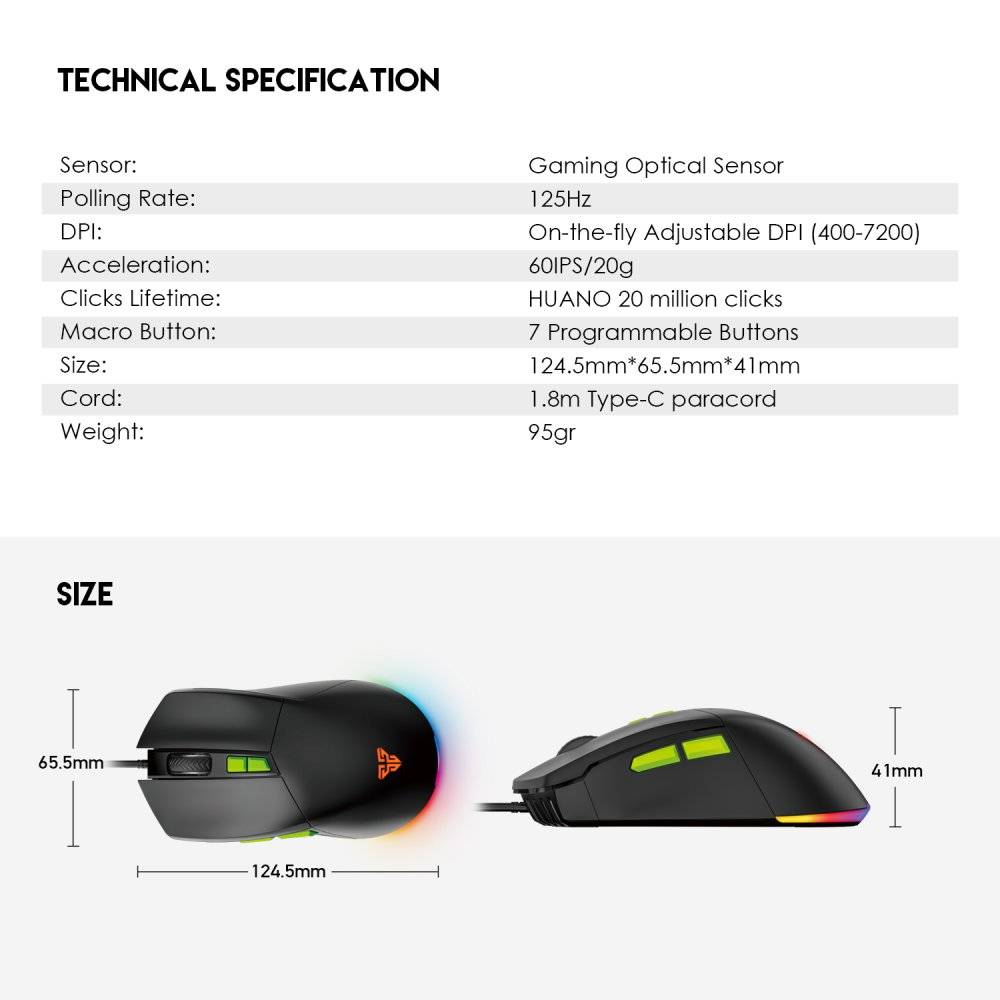 FANTECH PHANTOM II VX6 MACRO GAMING MOUSE