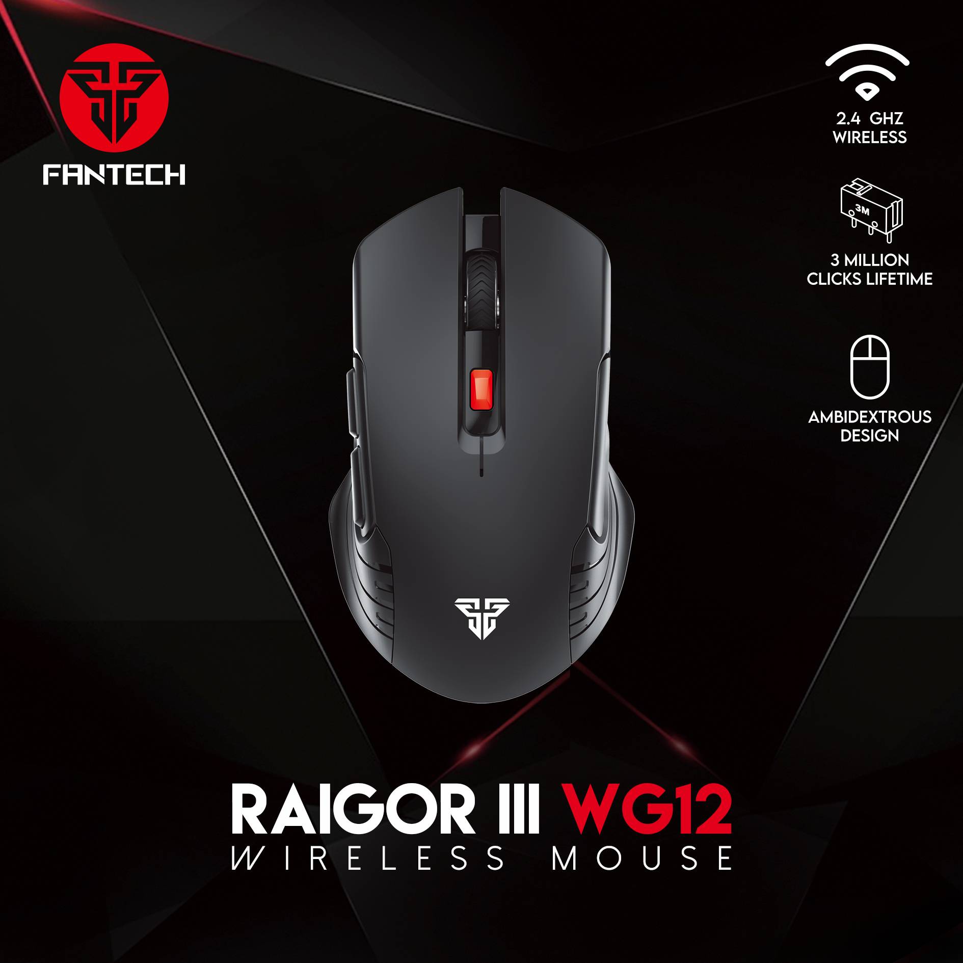 Fantech Raigor III WG12 Gaming Mouse with 2.4GHz Wireless Connection ...
