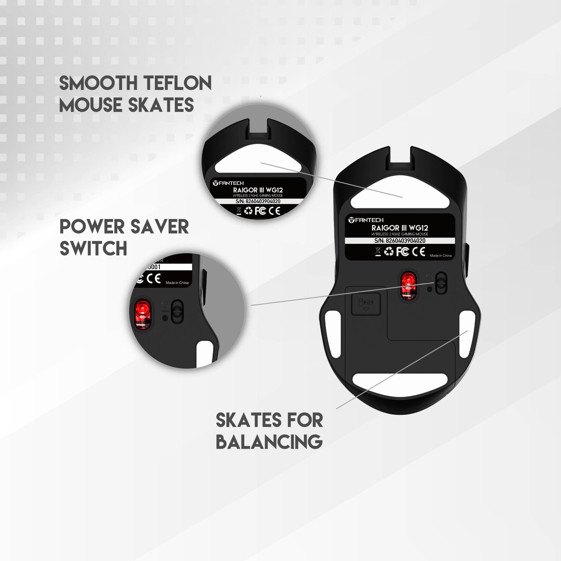 Fantech Raigor III WG12 Gaming Mouse with 2.4GHz Wireless Connection ...