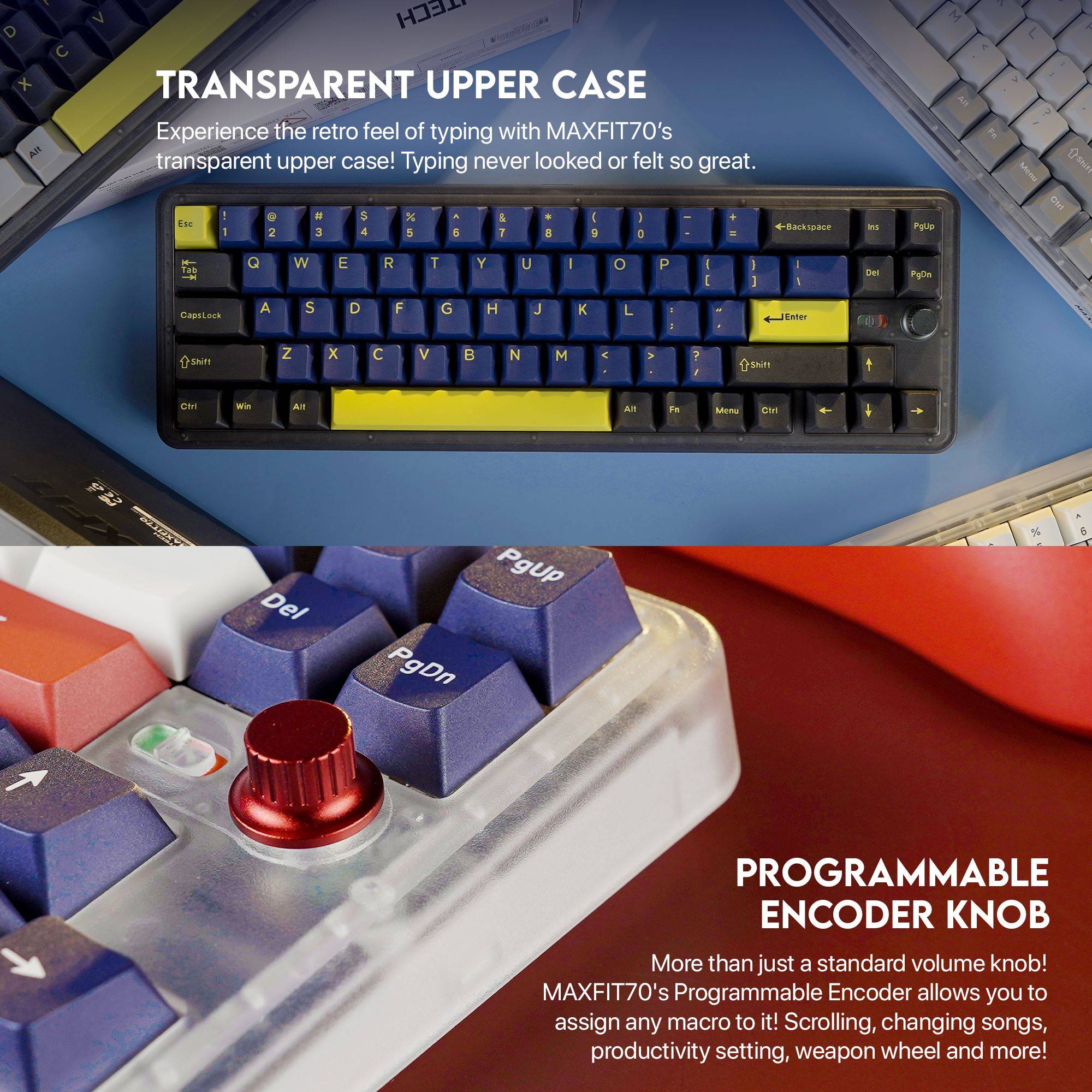 Fantech MAXFIT70 MK911 Wireless 65% Mechanical Gaming Keyboard