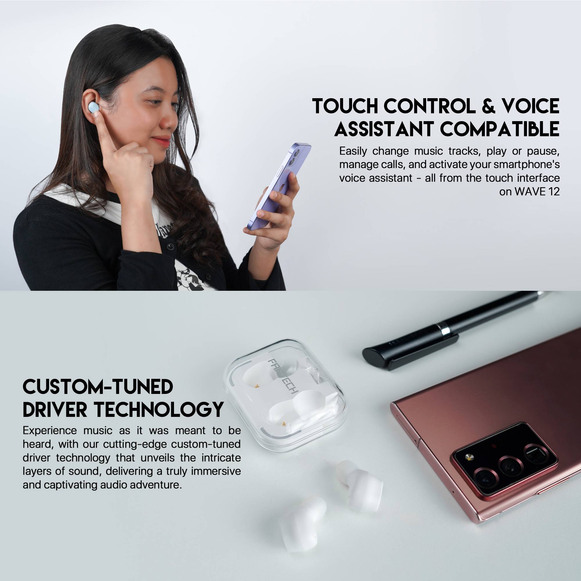 Fantech TWS Earbud Wave 12 TW12