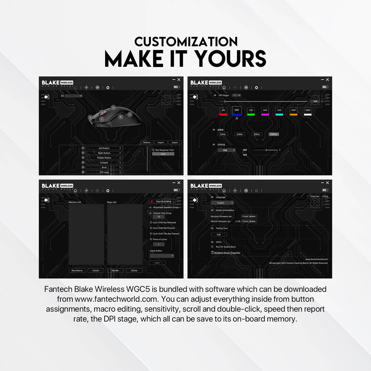 Fantech Blake WGC5 Wireless Gaming Mouse