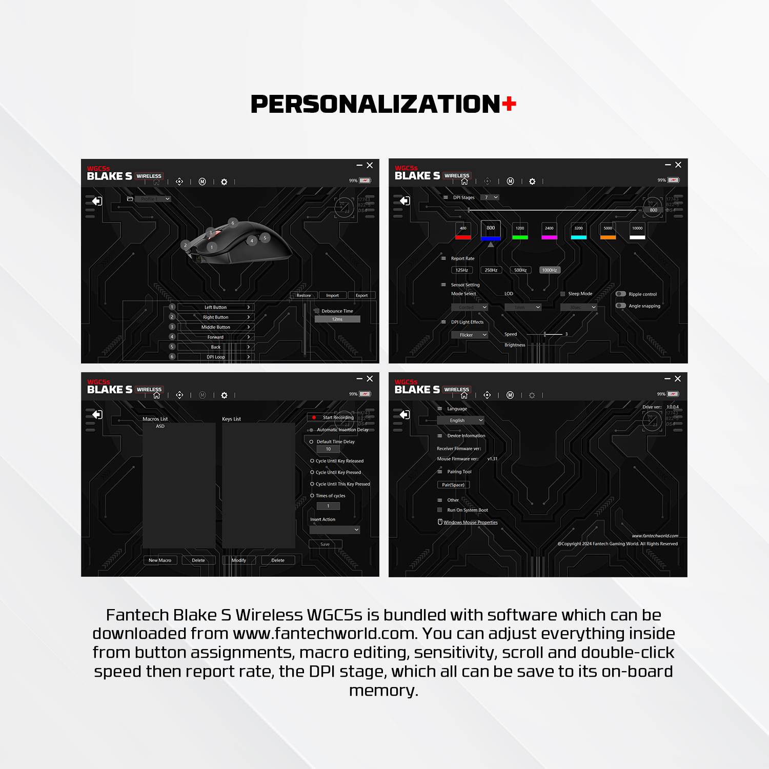 Fantech Blake WGC5 Wireless Gaming Mouse