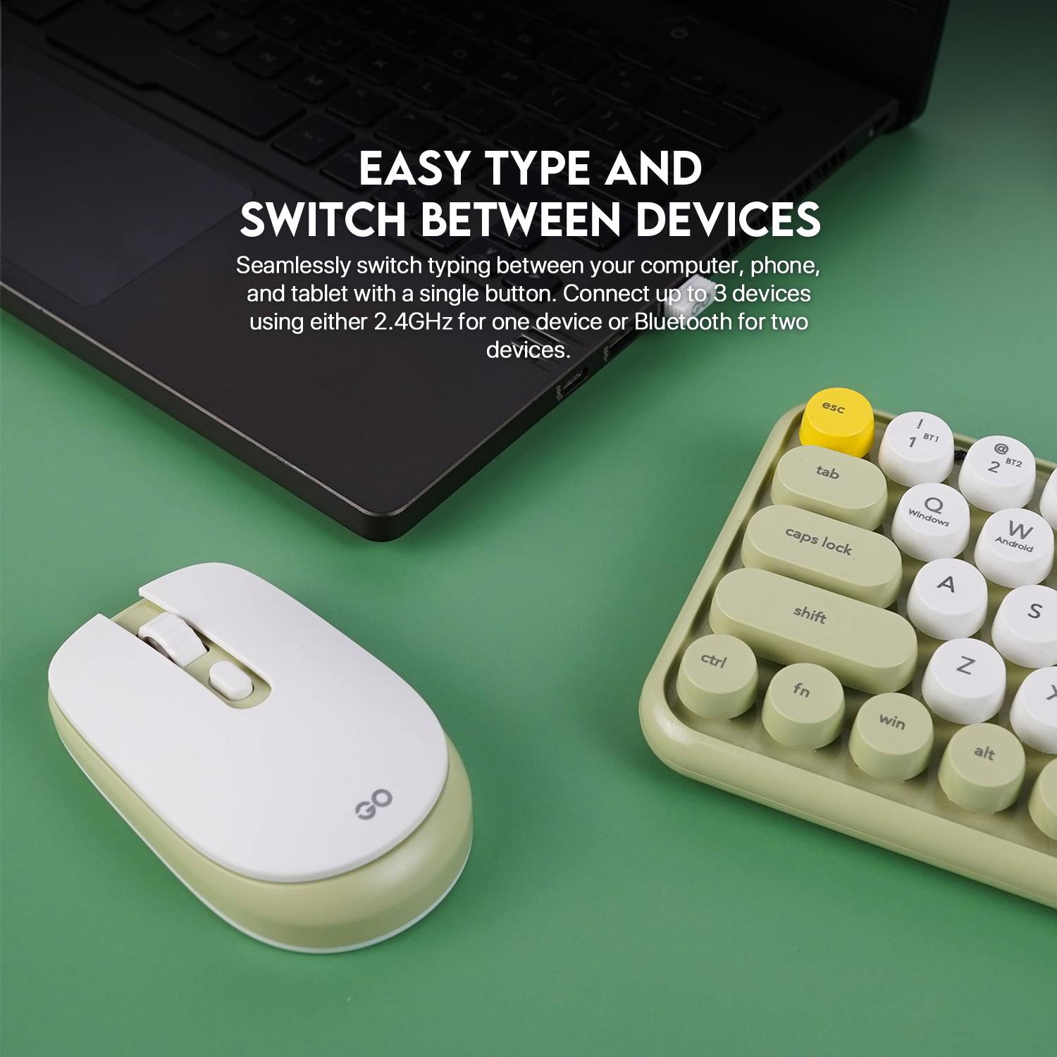 Fantech MOCHI 65Keys WK896 Wireless Keyboard Mouse Combo Set for ...