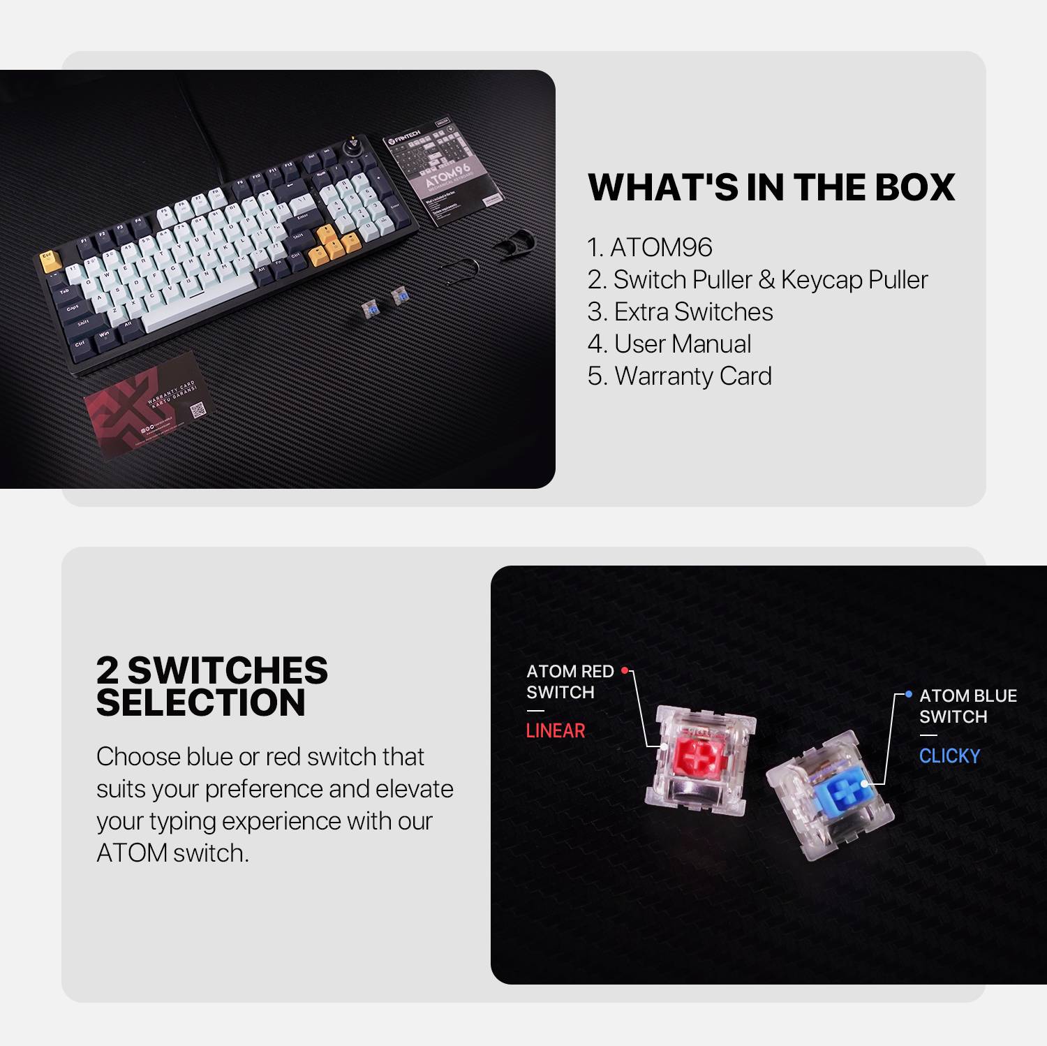 Fantech Gaming Keyboard Atom Mizu Edition