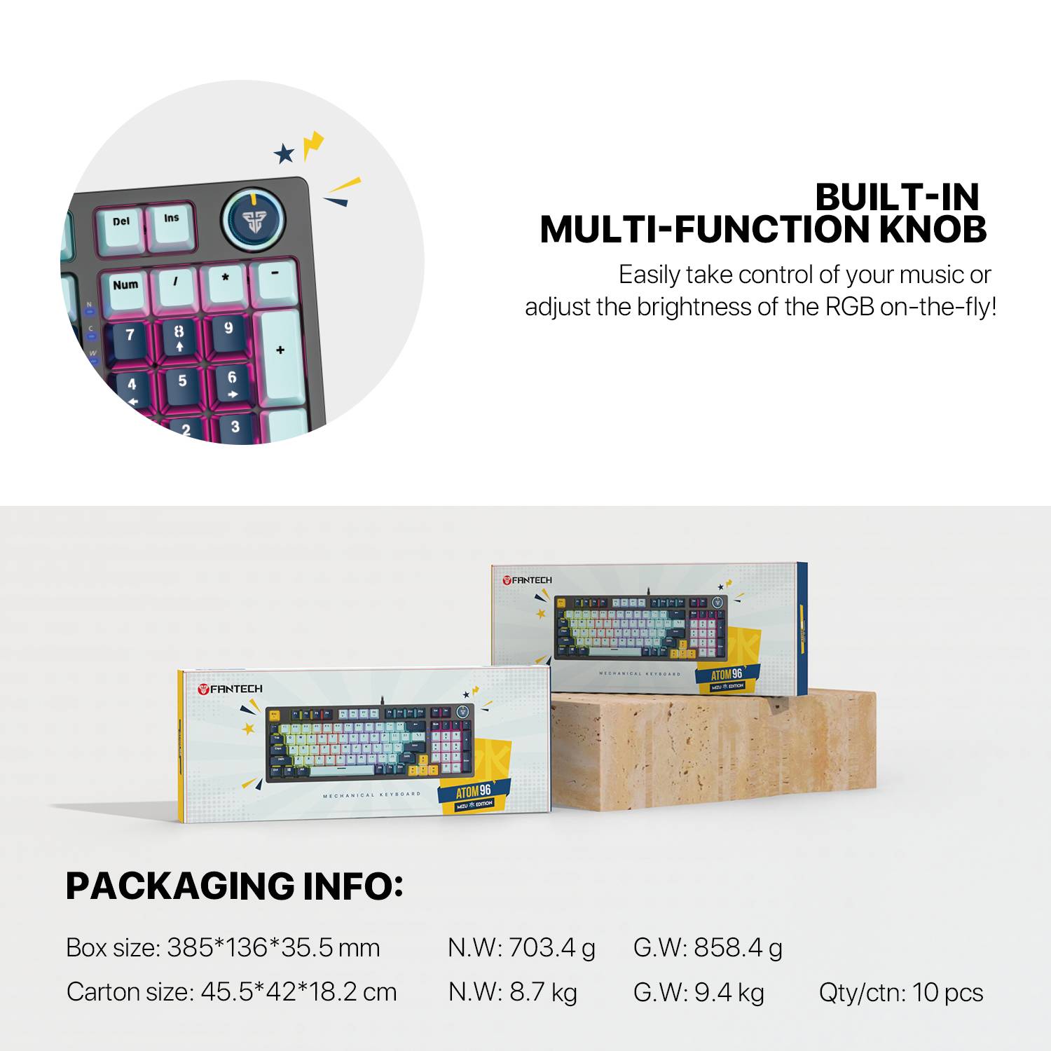 Fantech Gaming Keyboard Atom Mizu Edition