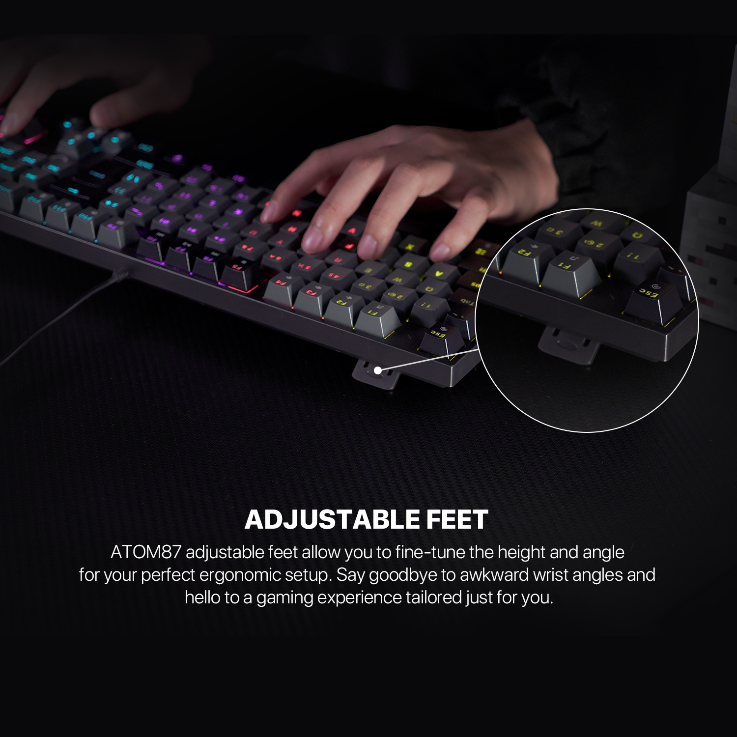 Fantech ATOM TKL MK876v2 Double Injection Keycaps , Full Size Form ...