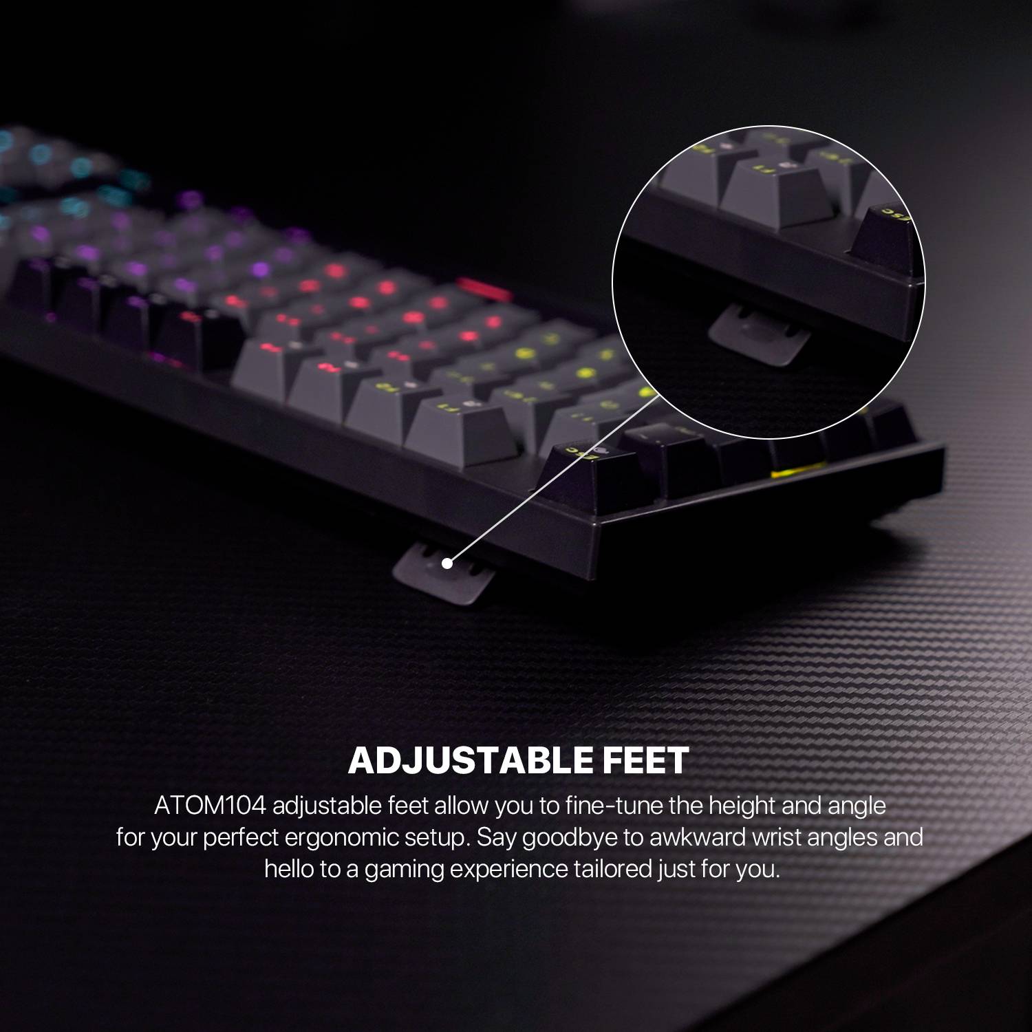 Fantech ATOM TKL MK886v2 104Keycaps , Full Size Form Factor Macro RGB ...