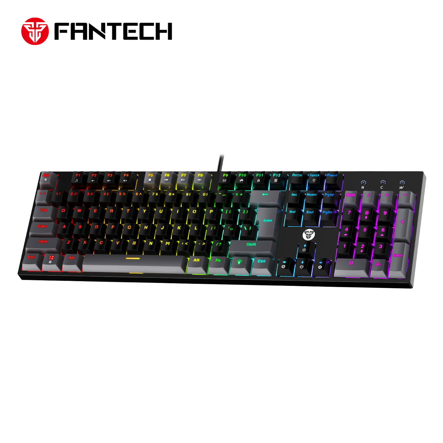 Fantech ATOM TKL MK886v2 104Keycaps , Full Size Form Factor Macro RGB ...