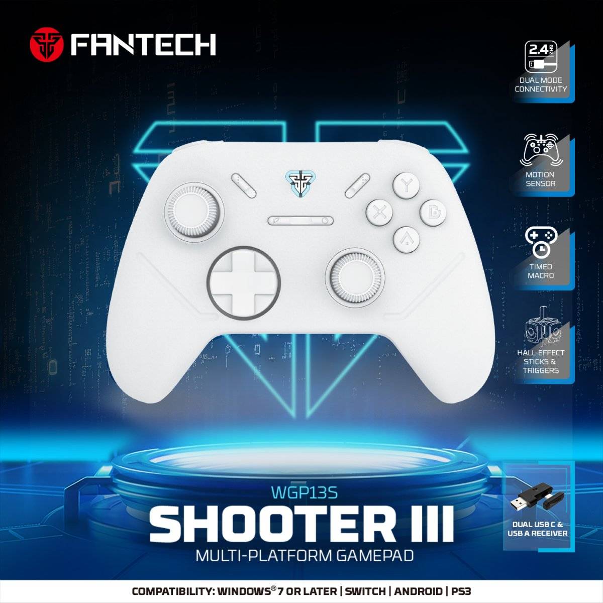 FANTECH WGP13S - 2.4G SHOOTER III MULTI-PLATFIRN WIRELESS GAMEPAD ...