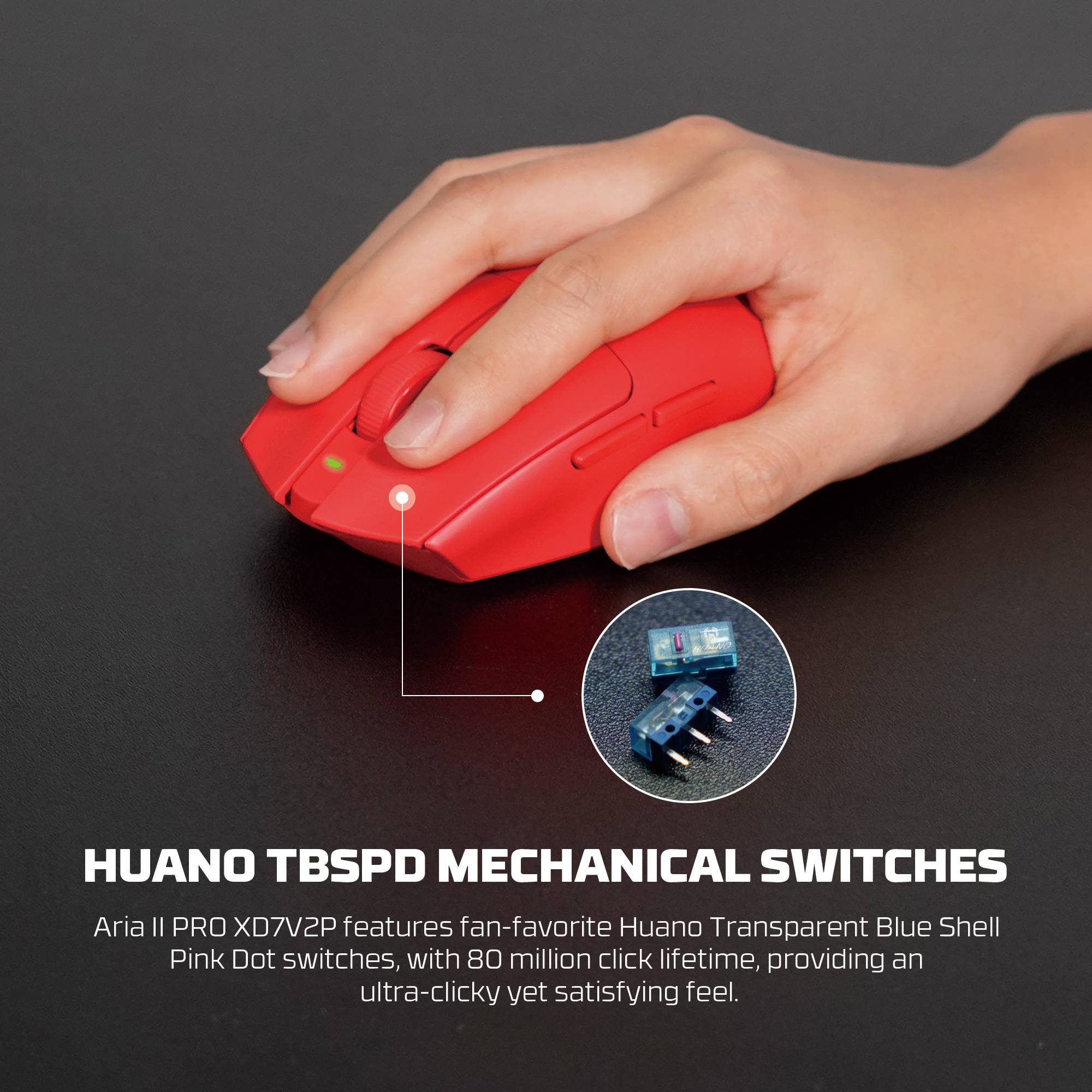 Fantech Aria II XD7V2 Series with Pixart 3395 Sensor, Up to 8K Polling Rate