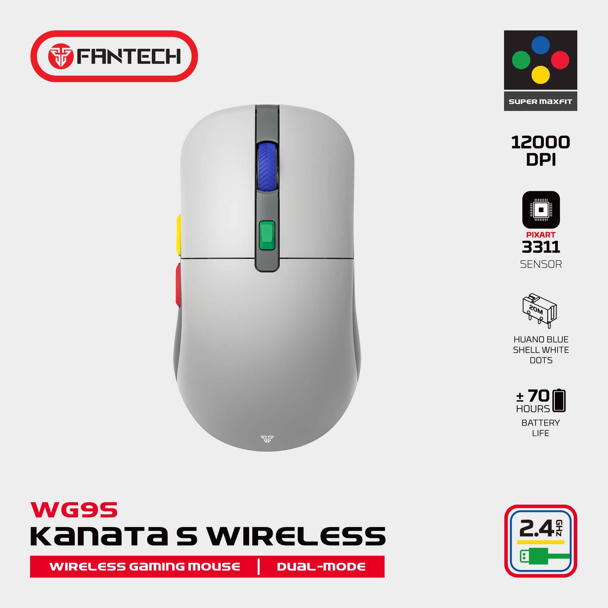 Fantech WG9S KANATA S Super Maxfit Programmable Wireless Gaming Mouse ...