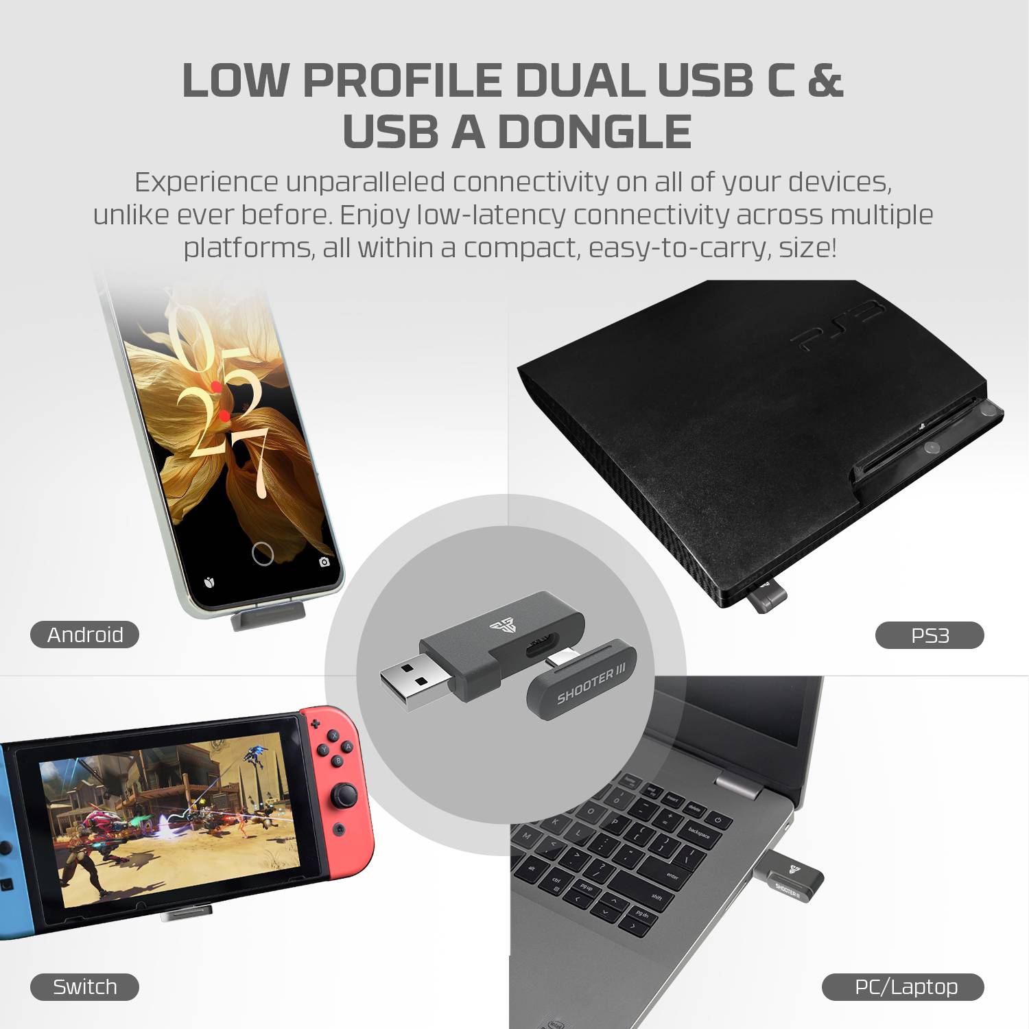 Fantech WGP13S Shooter III Multi-Platform Gamepad Wired & 2.4 Ghz ...