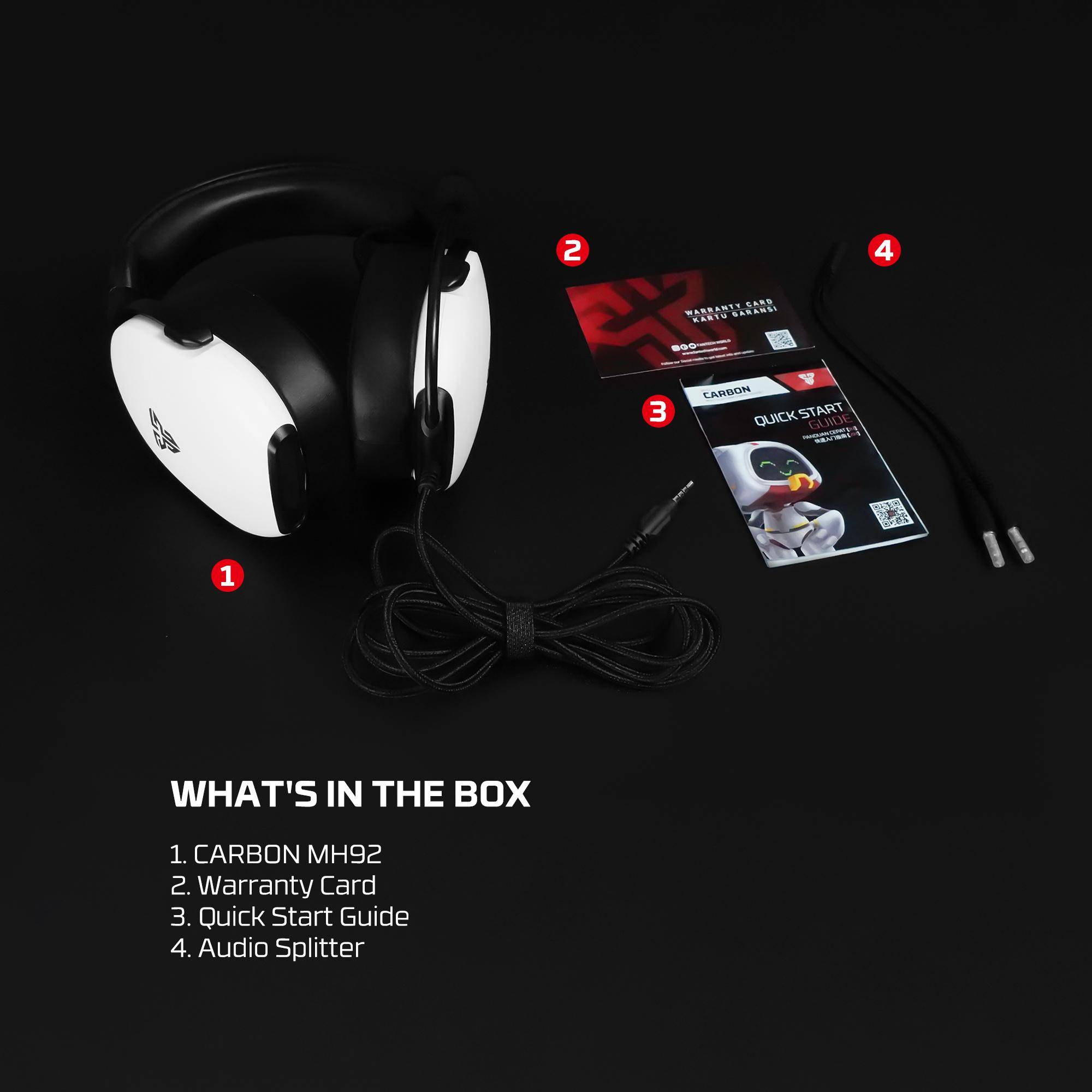 FANTECH MH92 Headset Gaming 50mm Driver Sesuai untuk PC/PS4