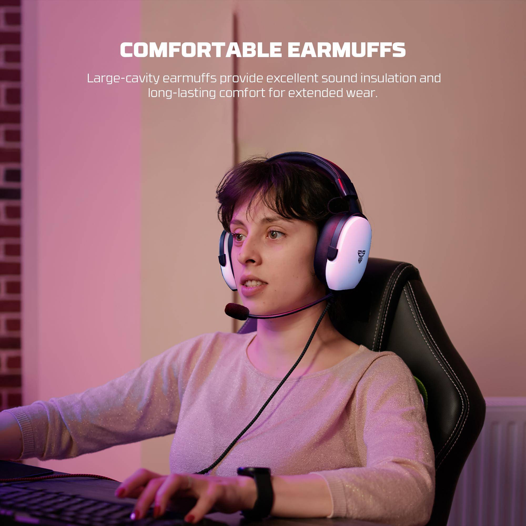 FANTECH MH92 Headset Gaming 50mm Driver Sesuai untuk PC/PS4