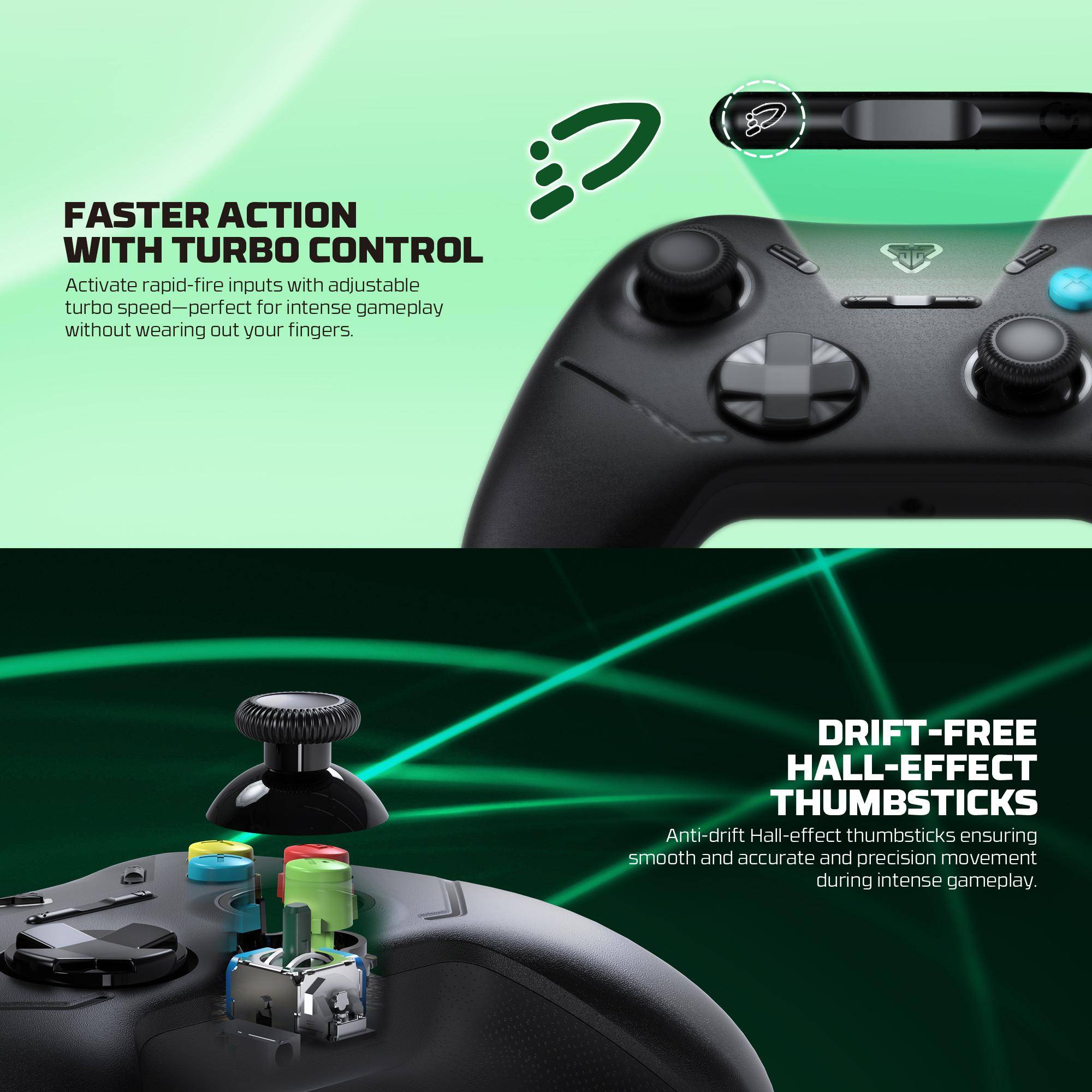 Fantech SHOOTER III WGP13X Gamepad Wireless Hall Effect untuk XBOX PC ...