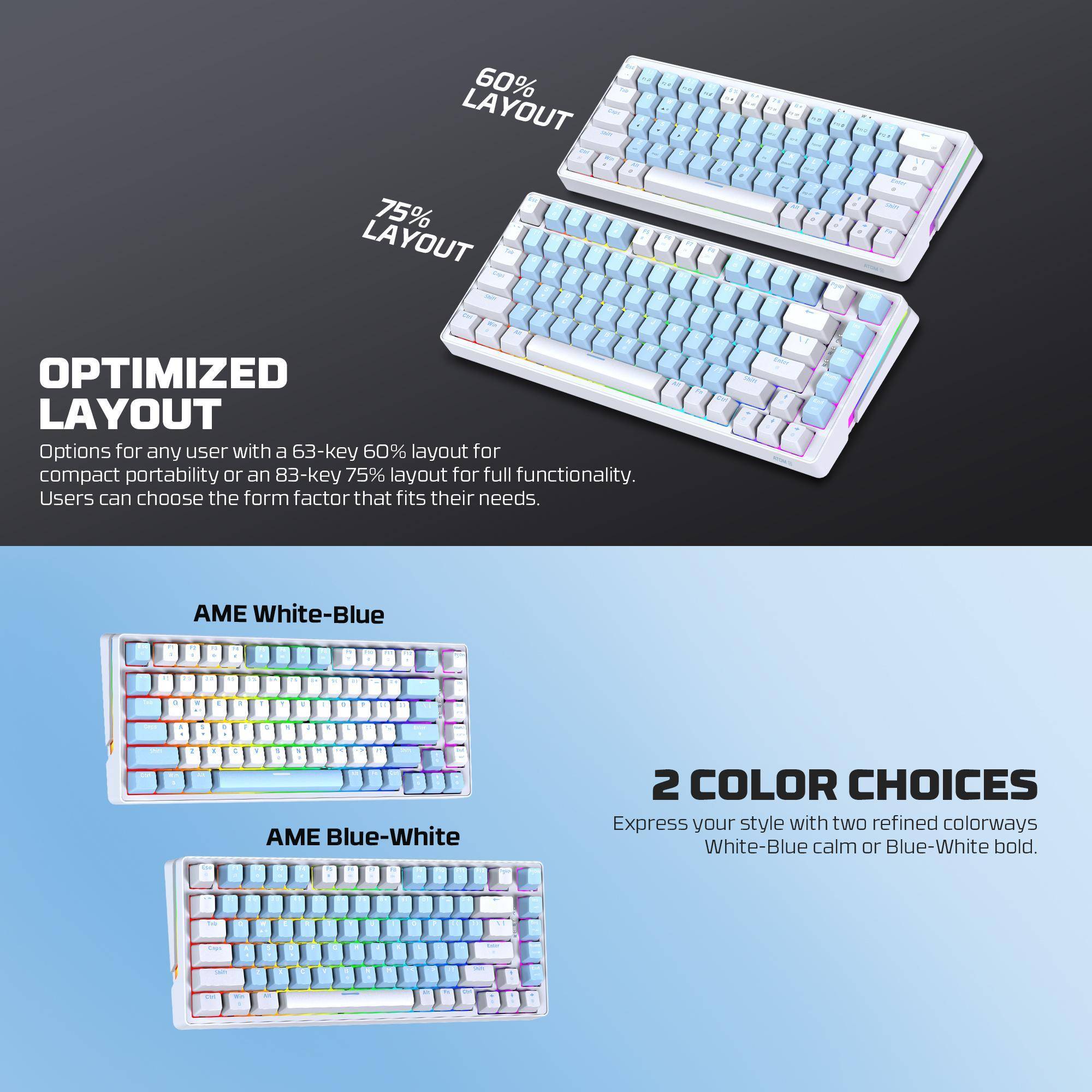 Fantech Atom X63 AME EDITION MK611 Keyboard Mekanikal – Papan Kekunci ...