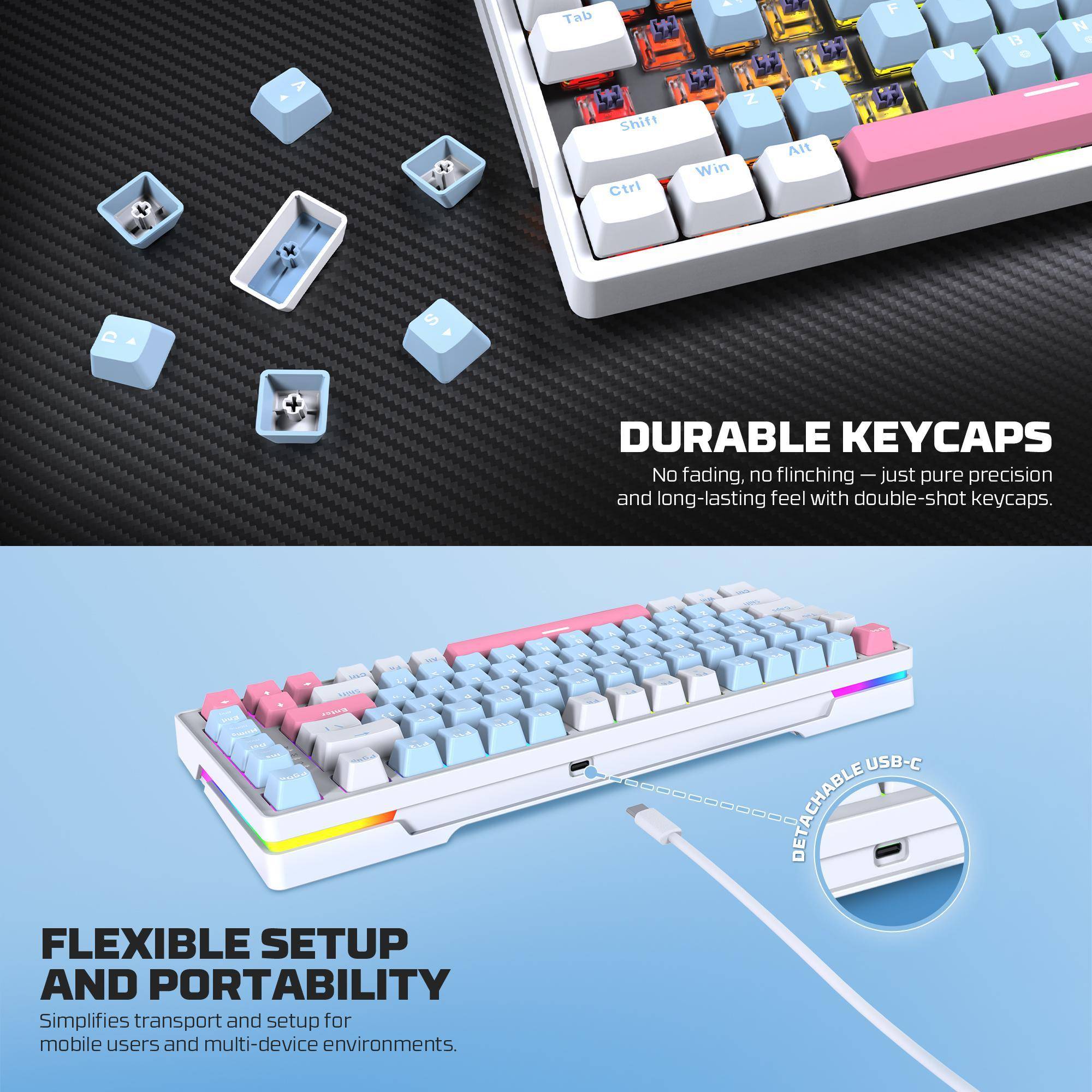 Fantech Atom X63 AME EDITION MK611 Keyboard Mekanikal – Papan Kekunci ...