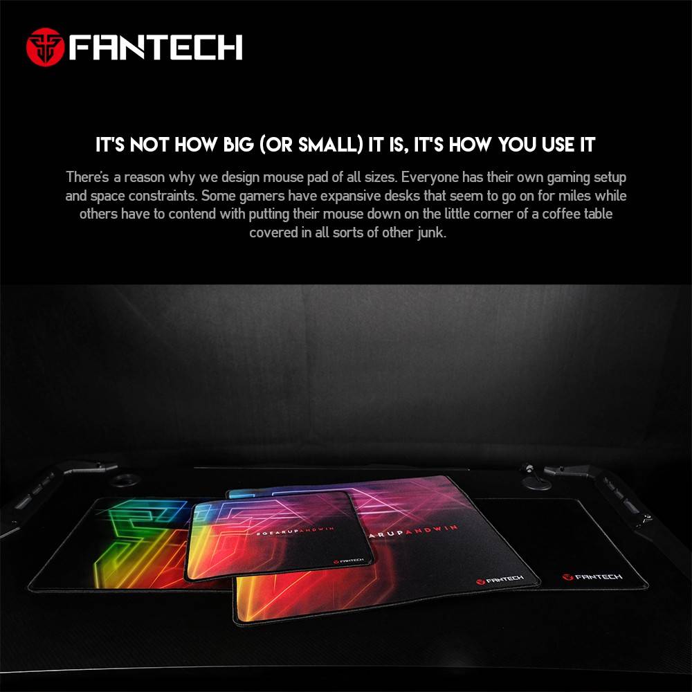 Fantech Mousepad Vigil Series with Anti Slip Base, Edge Stitching