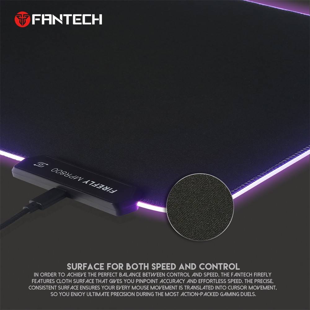 FANTECH MPR800 SOFT CLOTH RGB GAMING MOUSEPAD