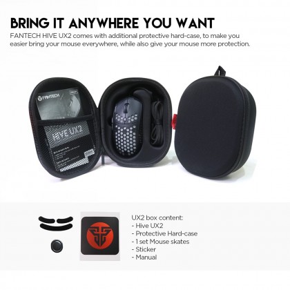 FANTECH UX2 Gaming Mouse Lightweight Honeycomb Shell 74G And PIXART ...