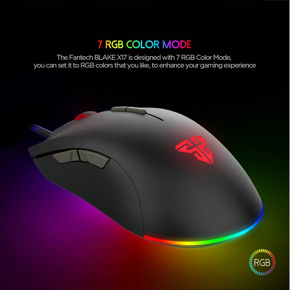 FANTECH X17 Blake Wired Macro RGB Gaming Mouse / WGC5 Blake Wireless ...
