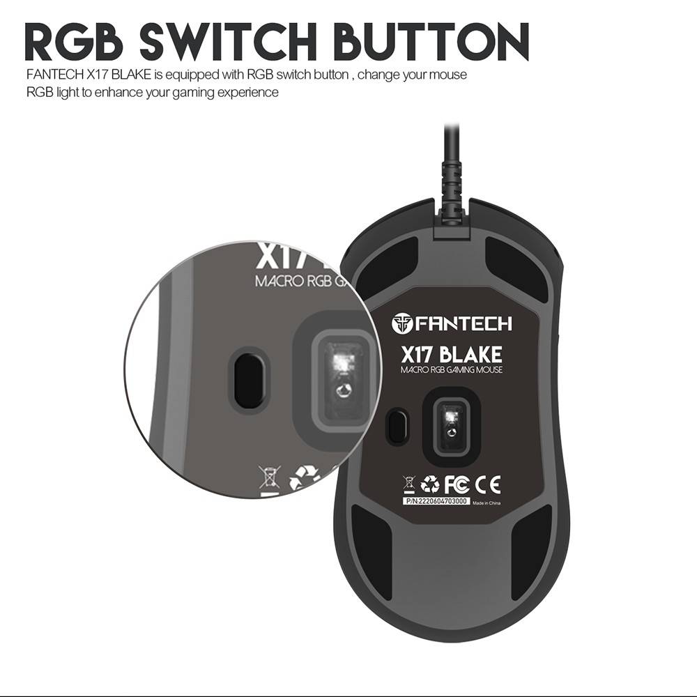 FANTECH X17 Blake Wired Macro RGB Gaming Mouse / WGC5 Blake Wireless ...