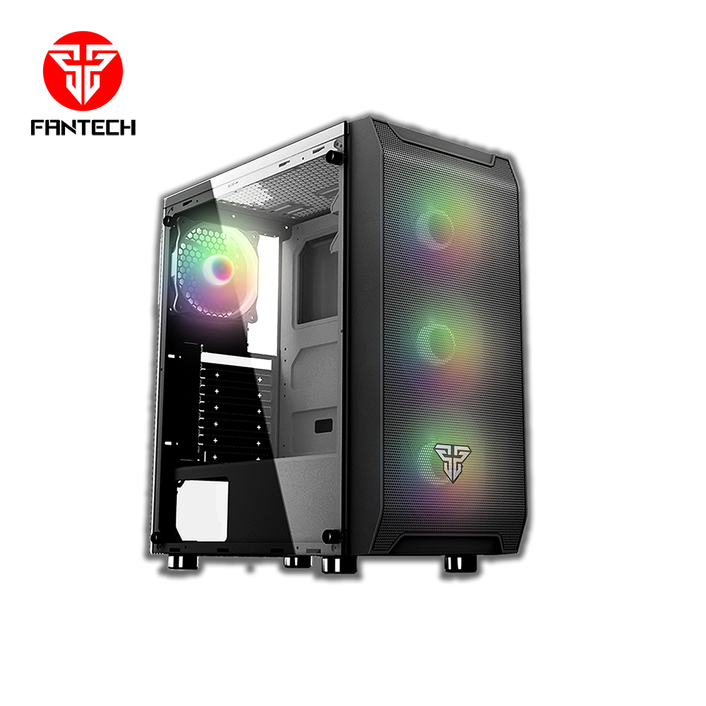 FANTECH HEXA CG80 MIDDLE TOWER CASE GAMING CASE 4 PCS RAINBOW FANS INCLUDED