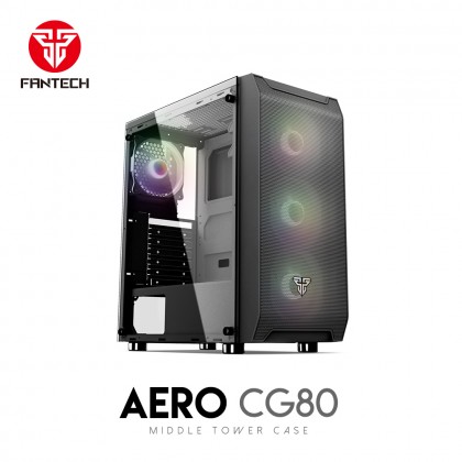 FANTECH HEXA CG80 MIDDLE TOWER CASE GAMING CASE 4 PCS RAINBOW FANS INCLUDED