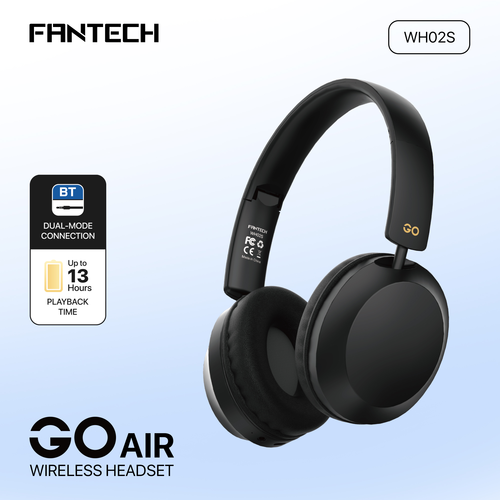 Fantech Go Air WH02S Wireless Headset with ENC Microphone