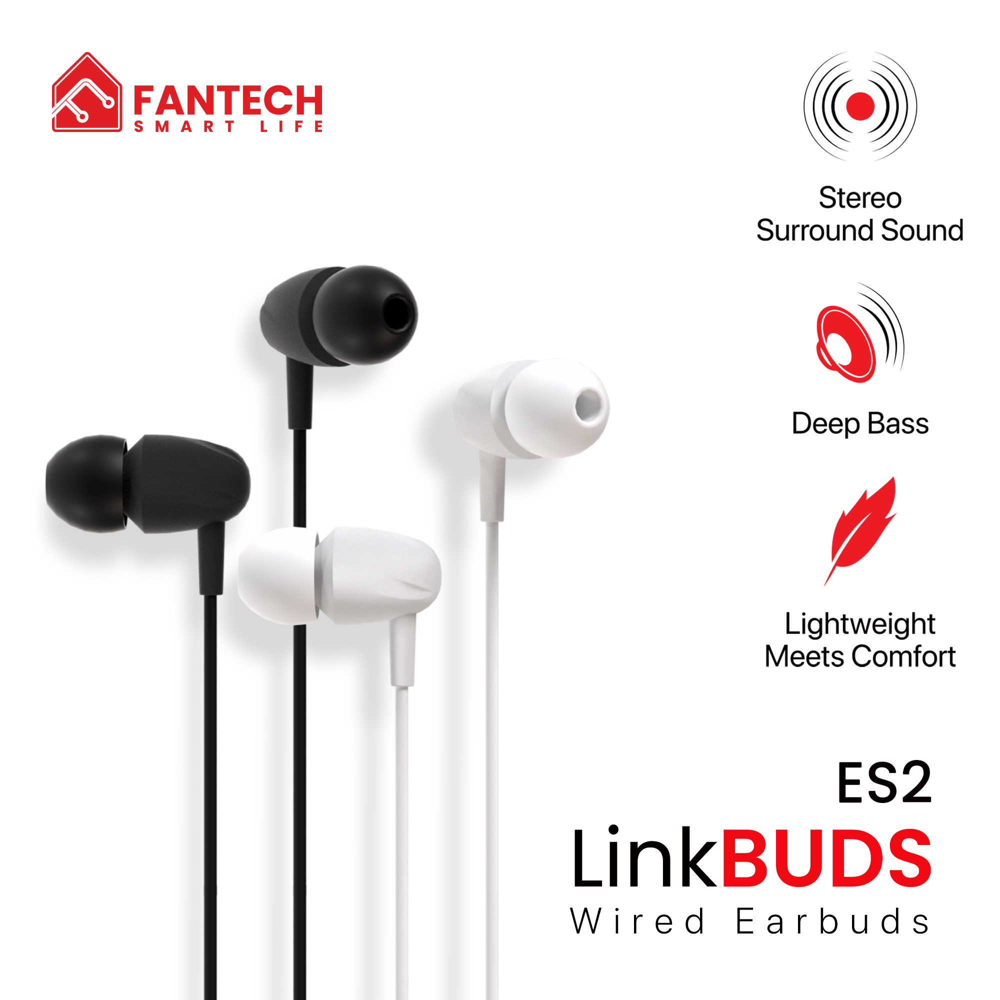 Fantech Linkbuds ES2 Wired Earbuds