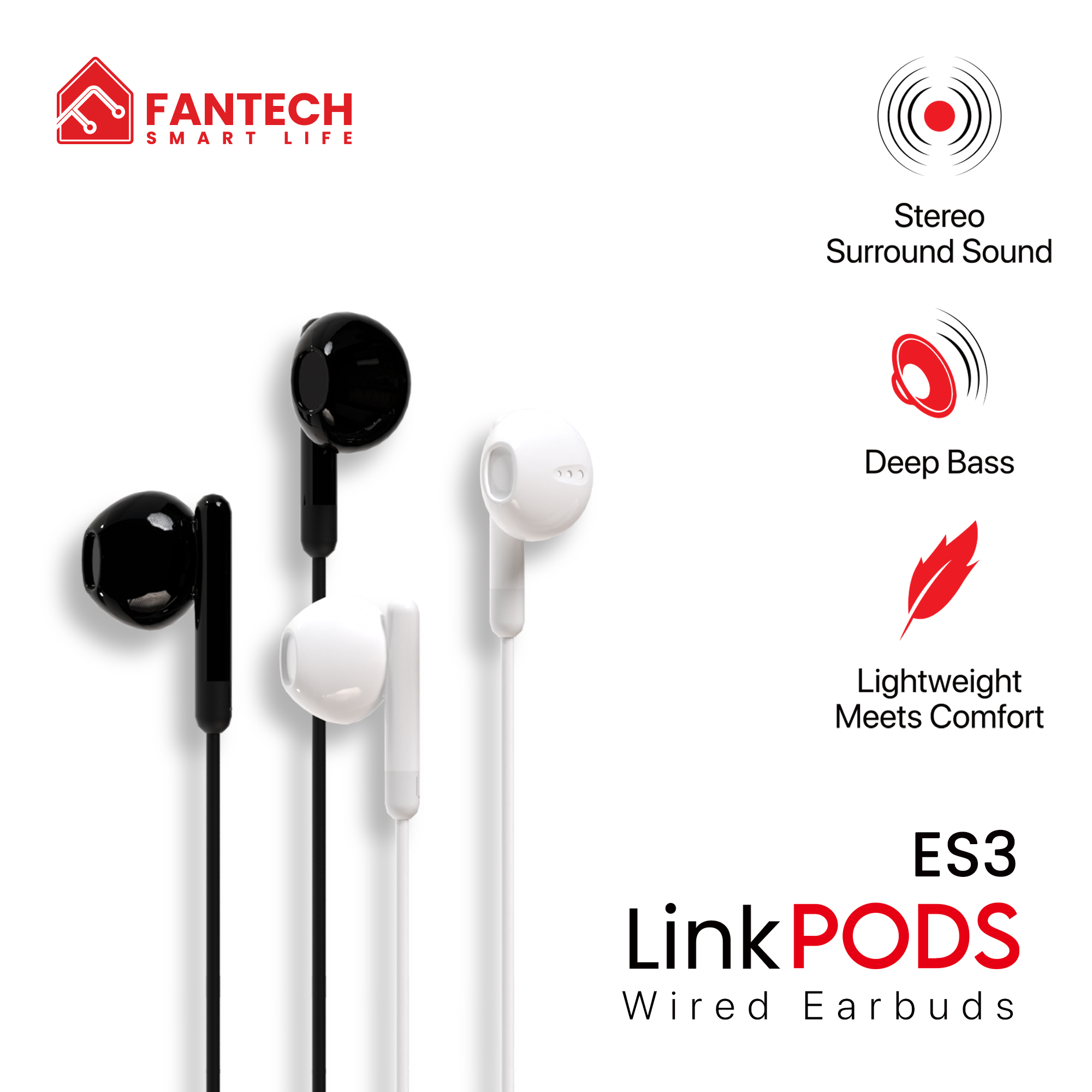 Fantech Linkpods ES3 Wired Earbuds