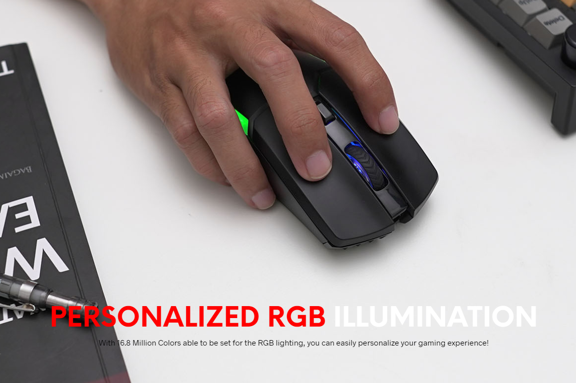 FANTECH WGC2 Wireless mouse Charging design RGB And 2400DPI Adjustable ...