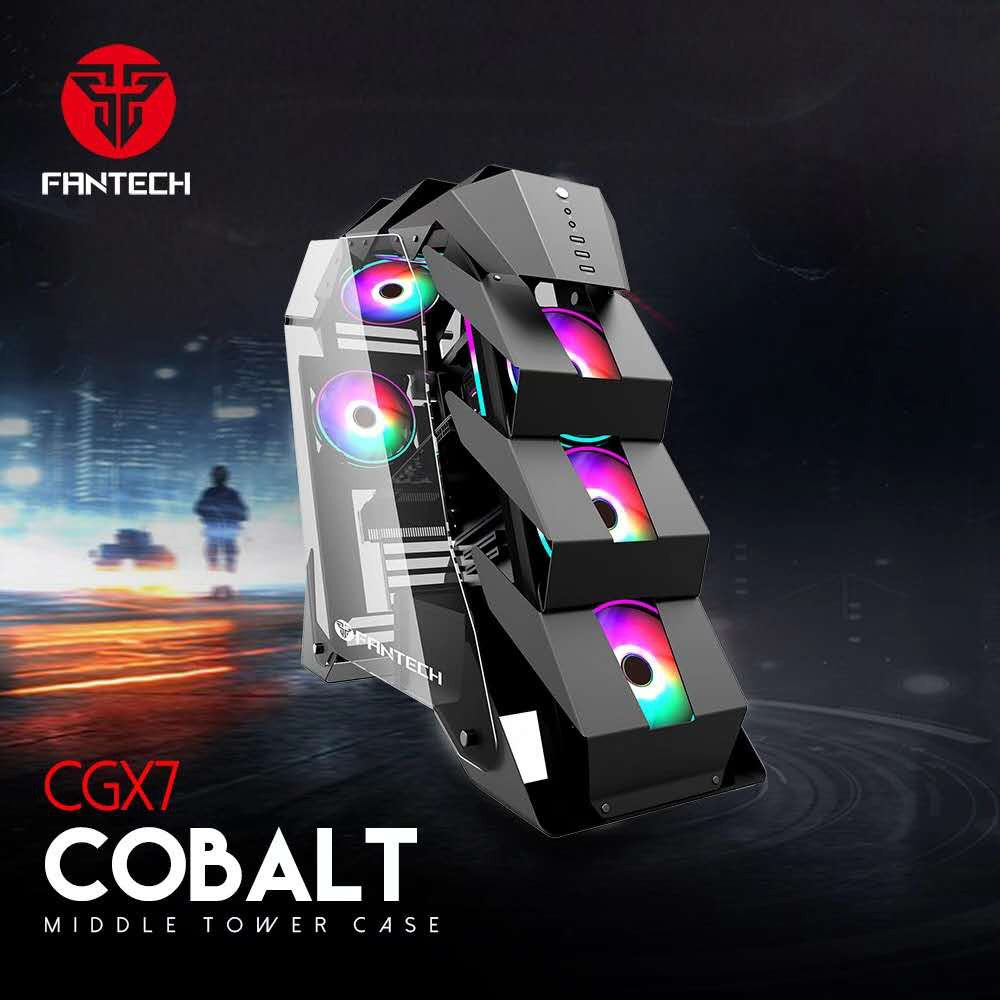 FANTECH CGX7 COBALT MIDDLE TOWER CASE PC CASING DESKTOP