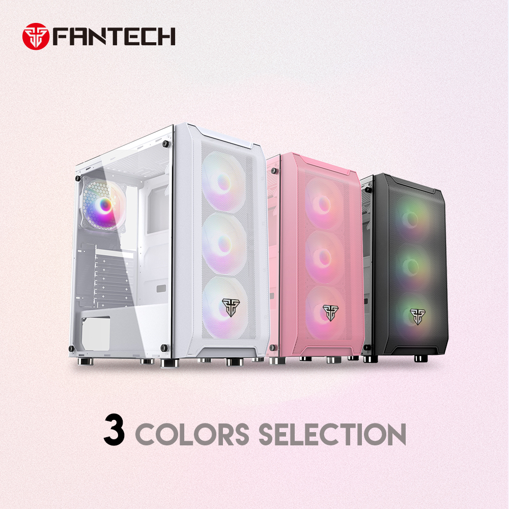 FANTECH HEXA CG80 MIDDLE TOWER CASE GAMING CASE 4 PCS RAINBOW FANS INCLUDED